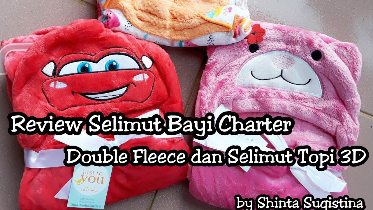 Review Selimut Charter Double Fleece & Selimut Topi Karakter 3D - YouTube