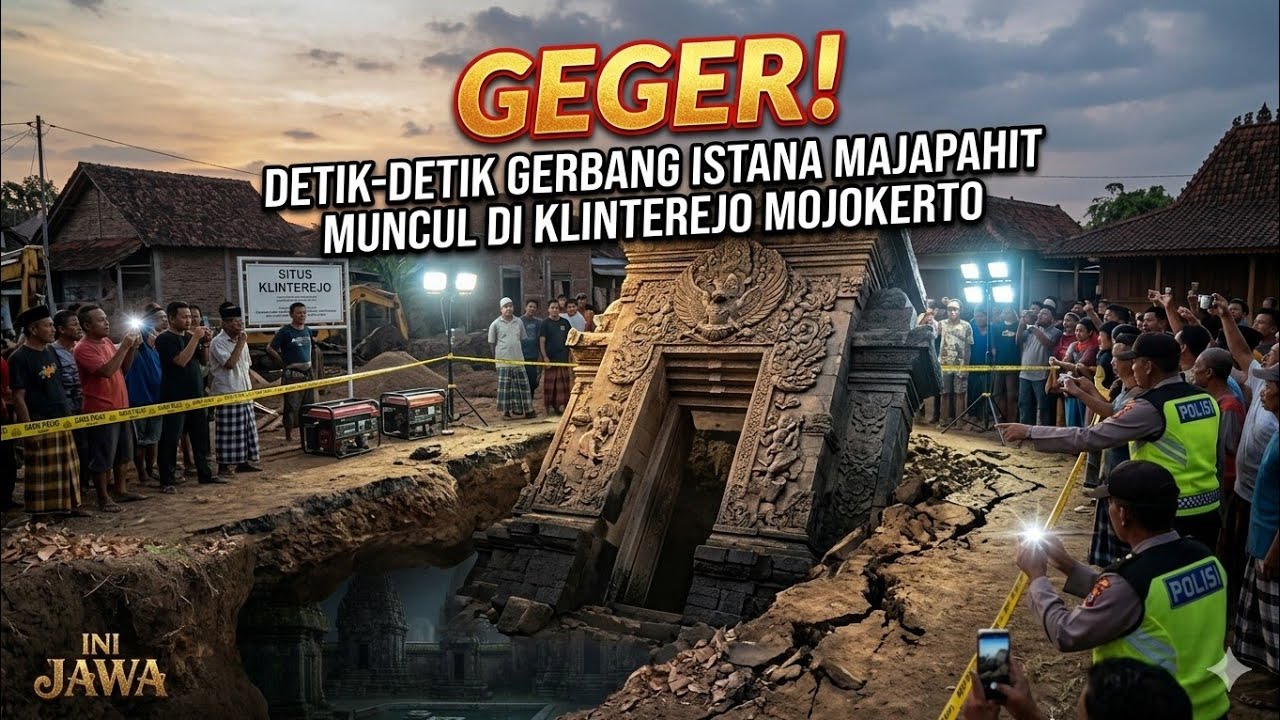 GEGER! Detik-Detik Gerbang Istana Majapahit Muncul Di Klinterejo ...