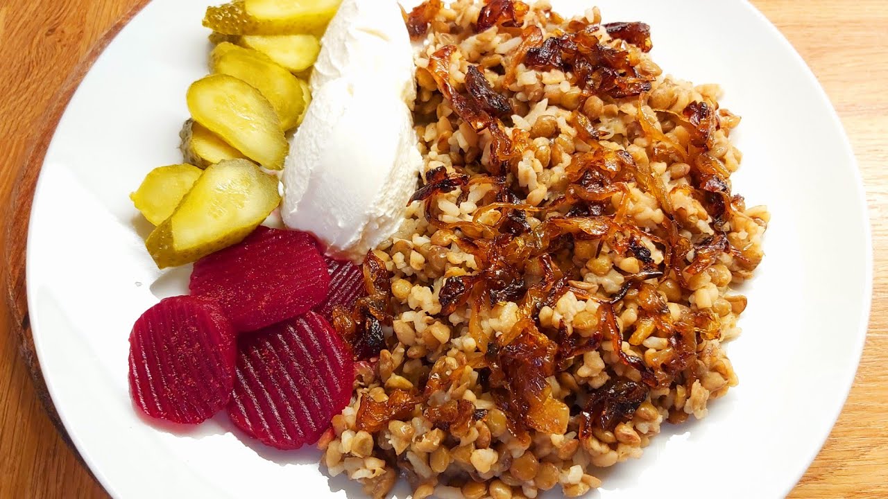 Linte cu Orez Bulgur si Ceapă Caramelizată-Mâncare rapidă de linte ...