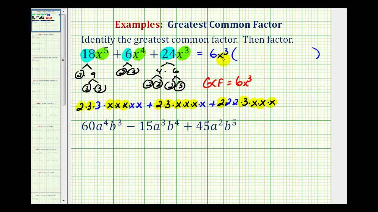 Ex 2: Identify GCF and Factor a Trinomial - YouTube