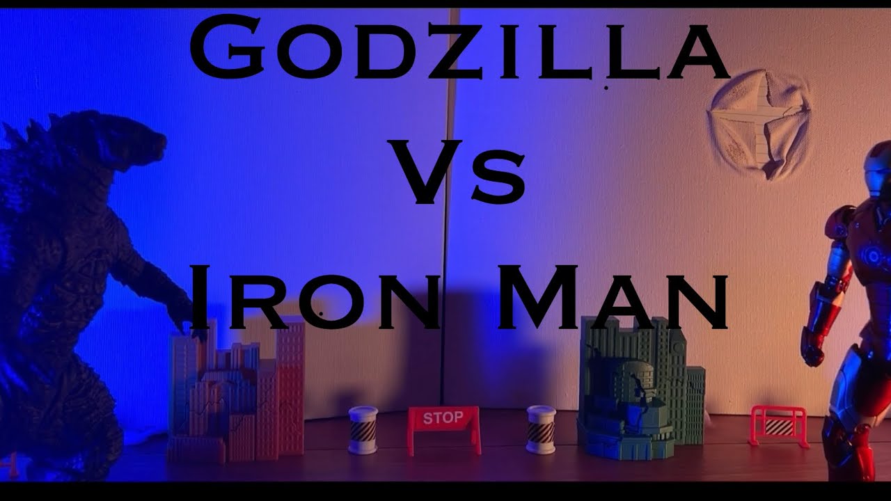 Godzilla Vs Iron man (A Stop-Motion Animation) - YouTube