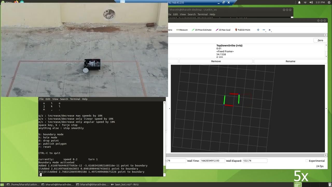 Autonomous Lawn Mower | Differential Drive Robot | ROS | Coverage Path ...