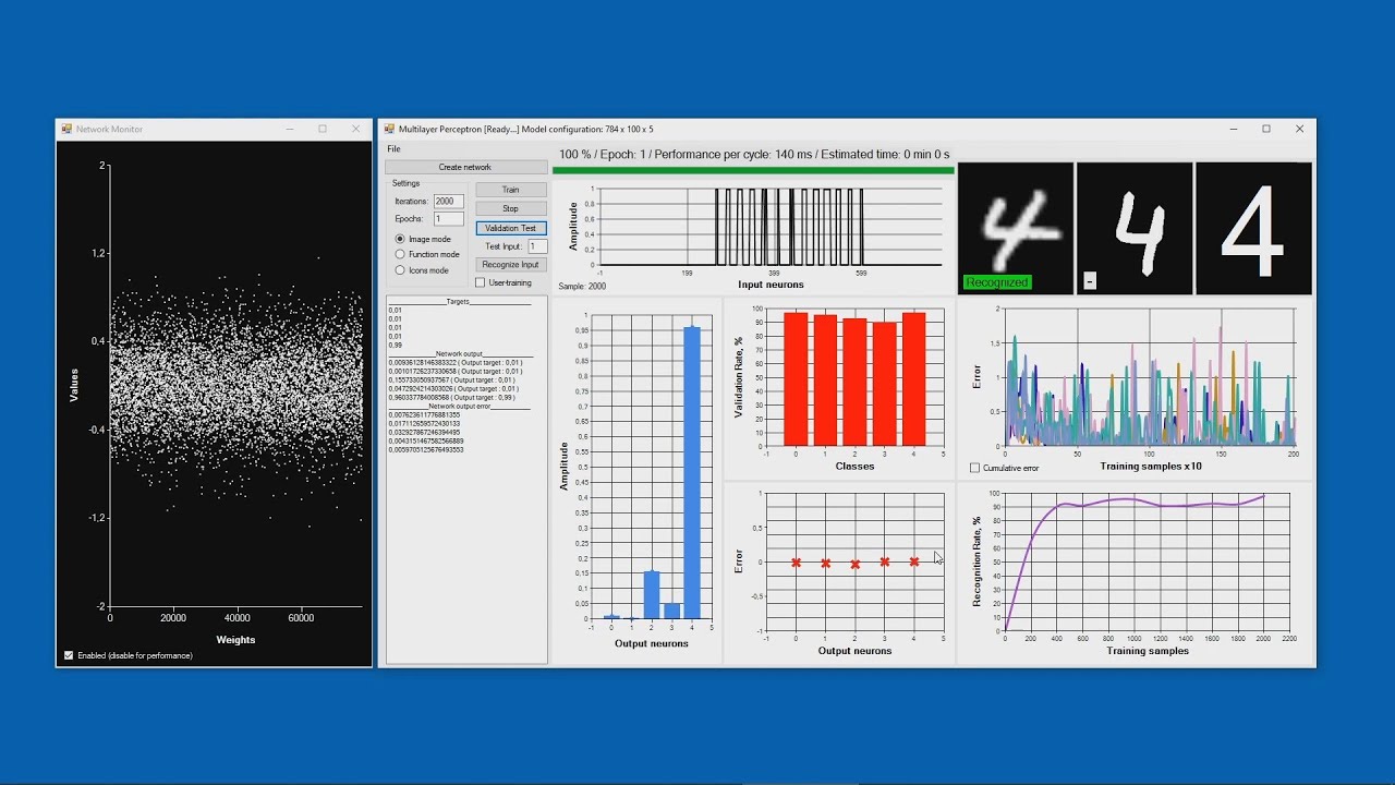 C# Neural Network Quick MNIST Training and Recognition - YouTube