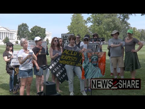TERF group leads "Women Protest the ACLU" rally over transgender policy ...