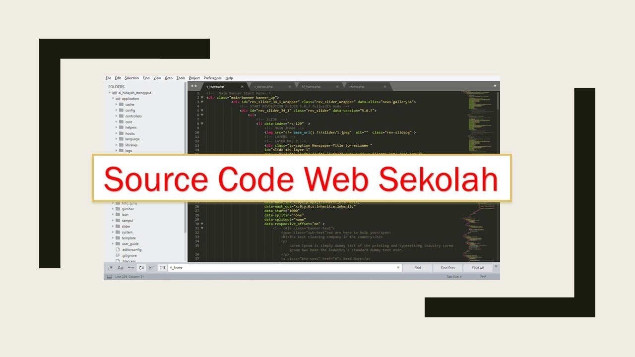 Source Code Web Sekolah Yayasan Al Hidayah Menggala KEREN FULL ...