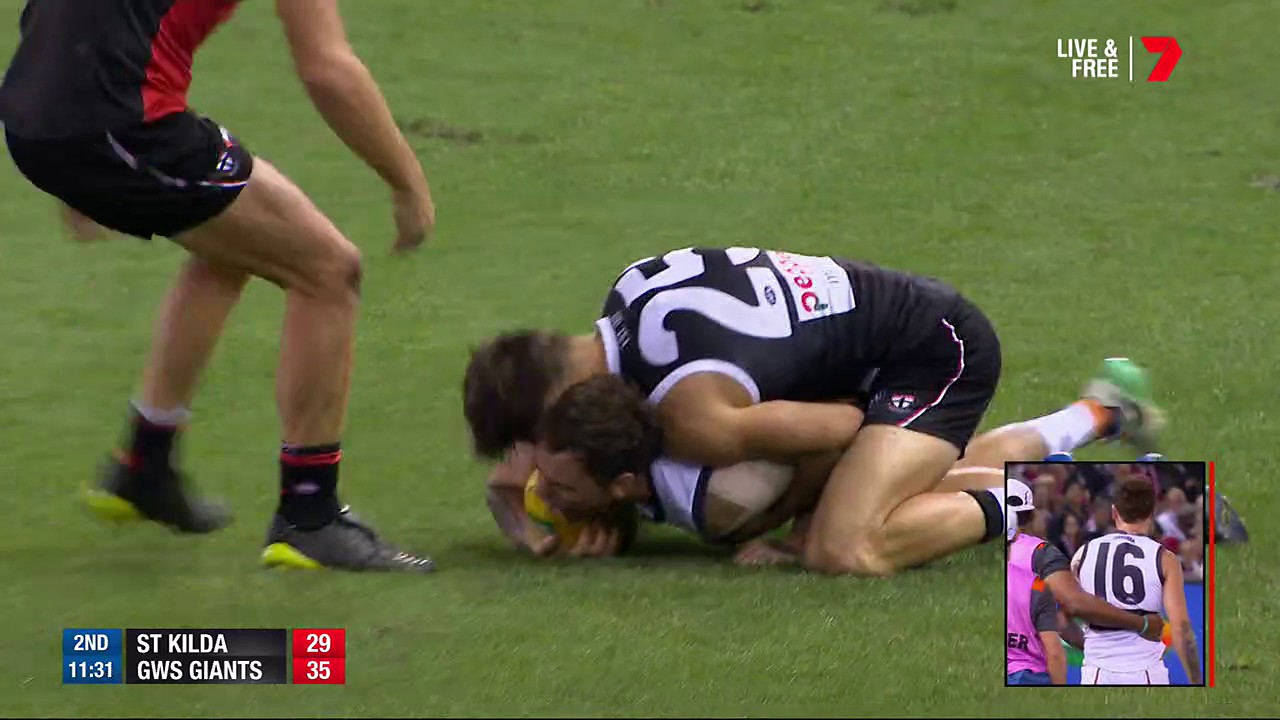 Geary's massive tackle - AFL - YouTube