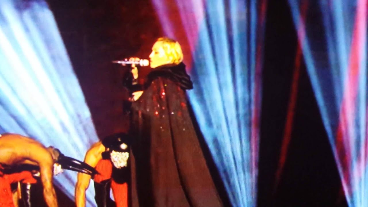 Madonna gets yanked live off stage!!! Brits 2015 - YouTube