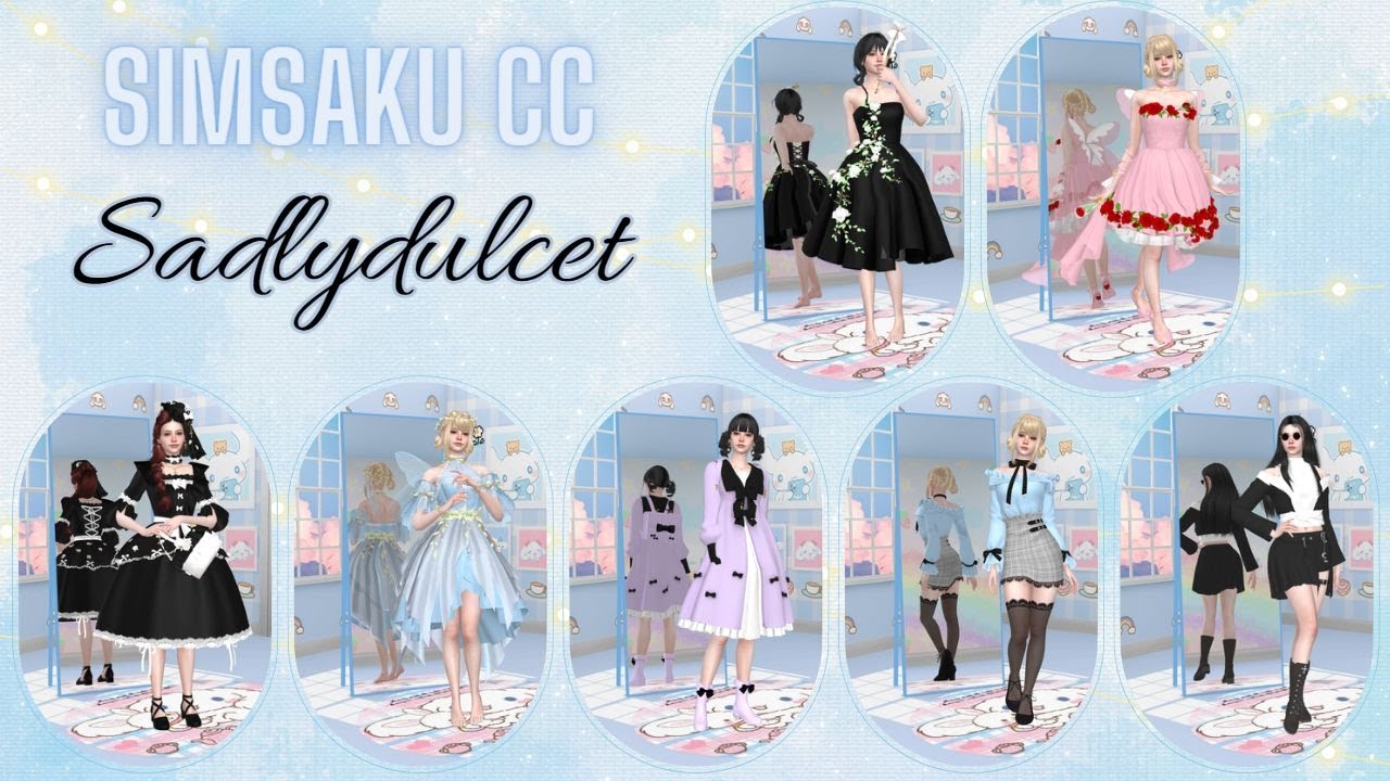 Sims 4 cc - Cute clothes cc [Sadlydulcet] - YouTube