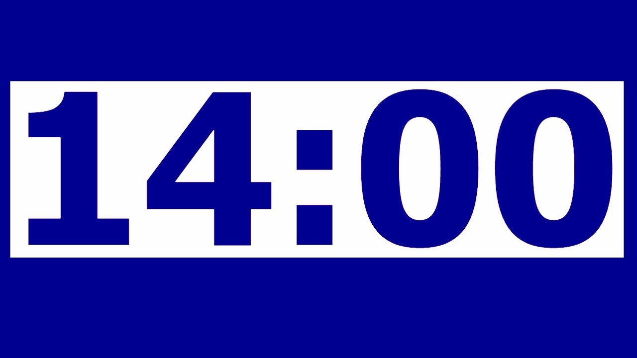 14 Minute Countdown Timer with Alarm - YouTube
