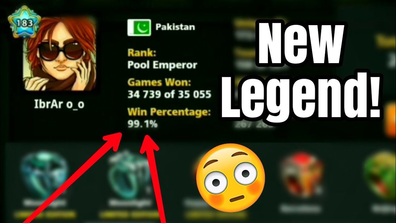 8 Ball Pool - New Legend Found!!? 34,000 Games & 99% Win Percentage ...