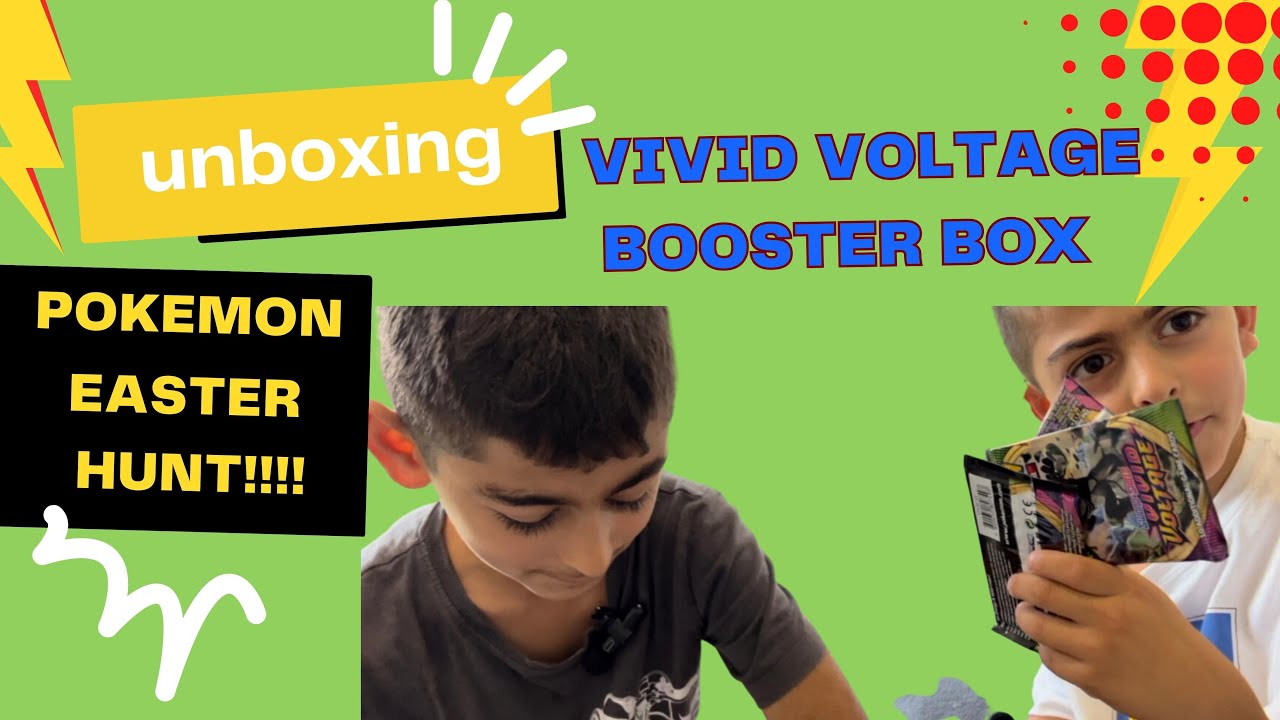 KIDS EASTER HUNT - VIVID VOLTAGE BOOSTER BOX OPENING! - YouTube