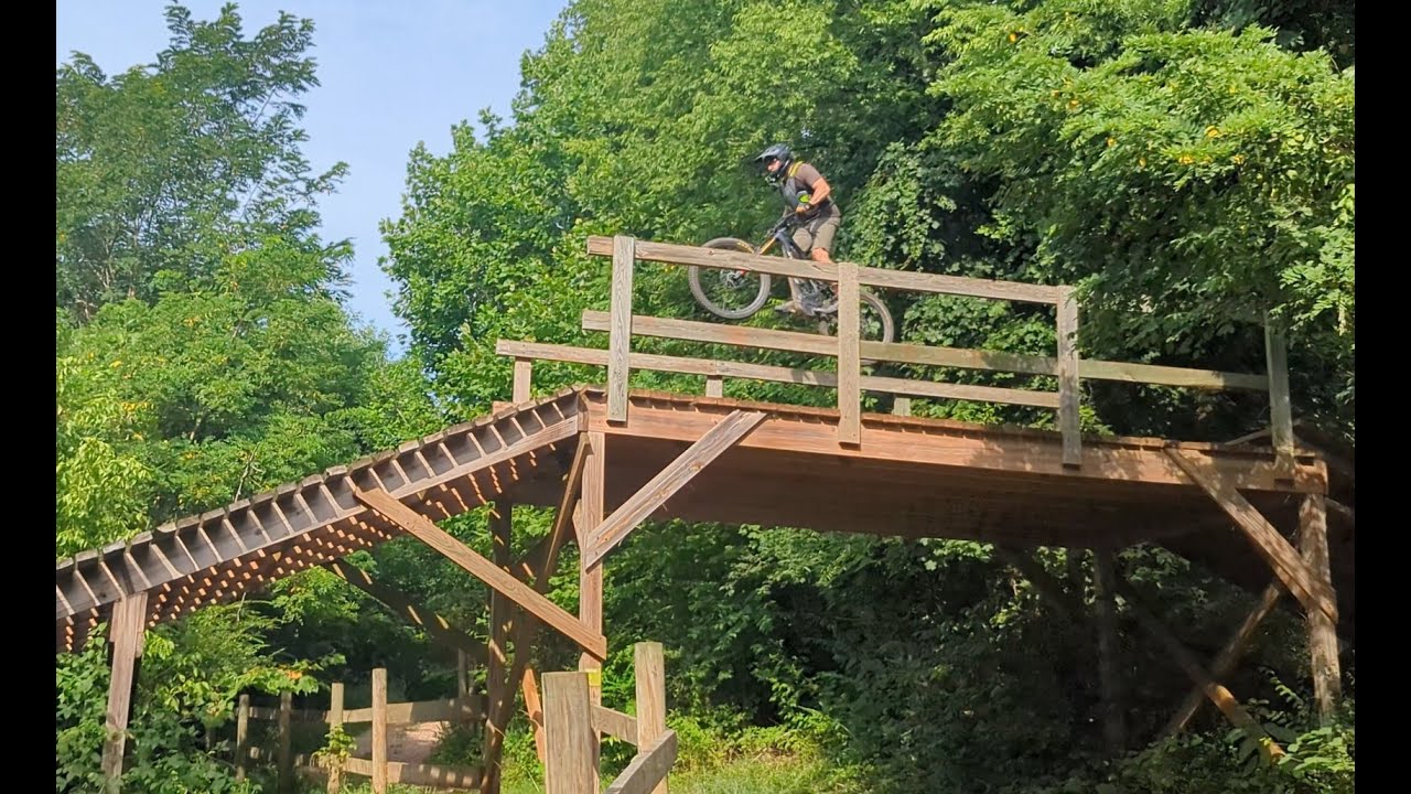 Baker Creek Preserve -- Devils Racetrack bridge --Jumping over the ...