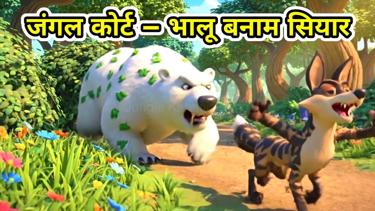 भालू बनाम सियार | Jungle Court Series | Moral Story | Jungle Kahani ...