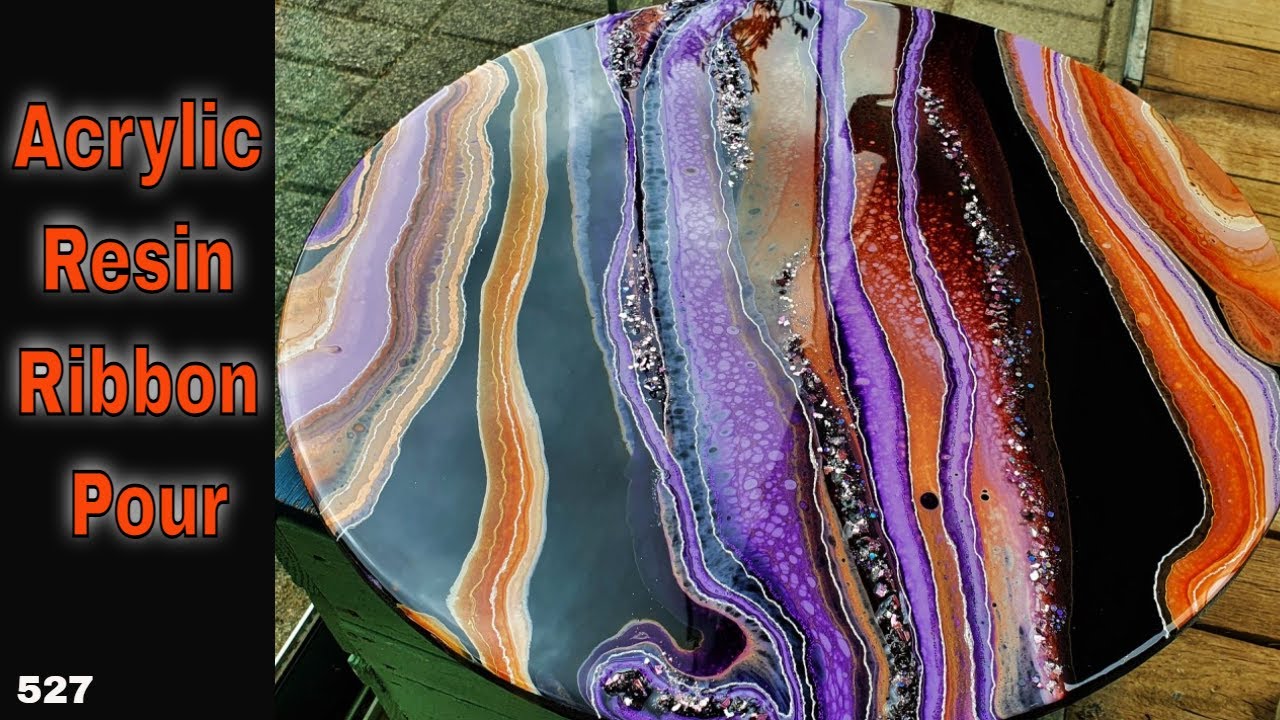 Acrylic & Resin Geode Pour Tutorial with *My Ribbon Recipe* - YouTube