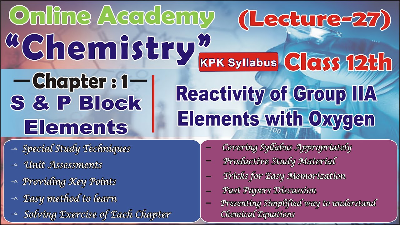 Reactivity of Group IIA Elements with Oxygen (Chemistry Class 12th ...