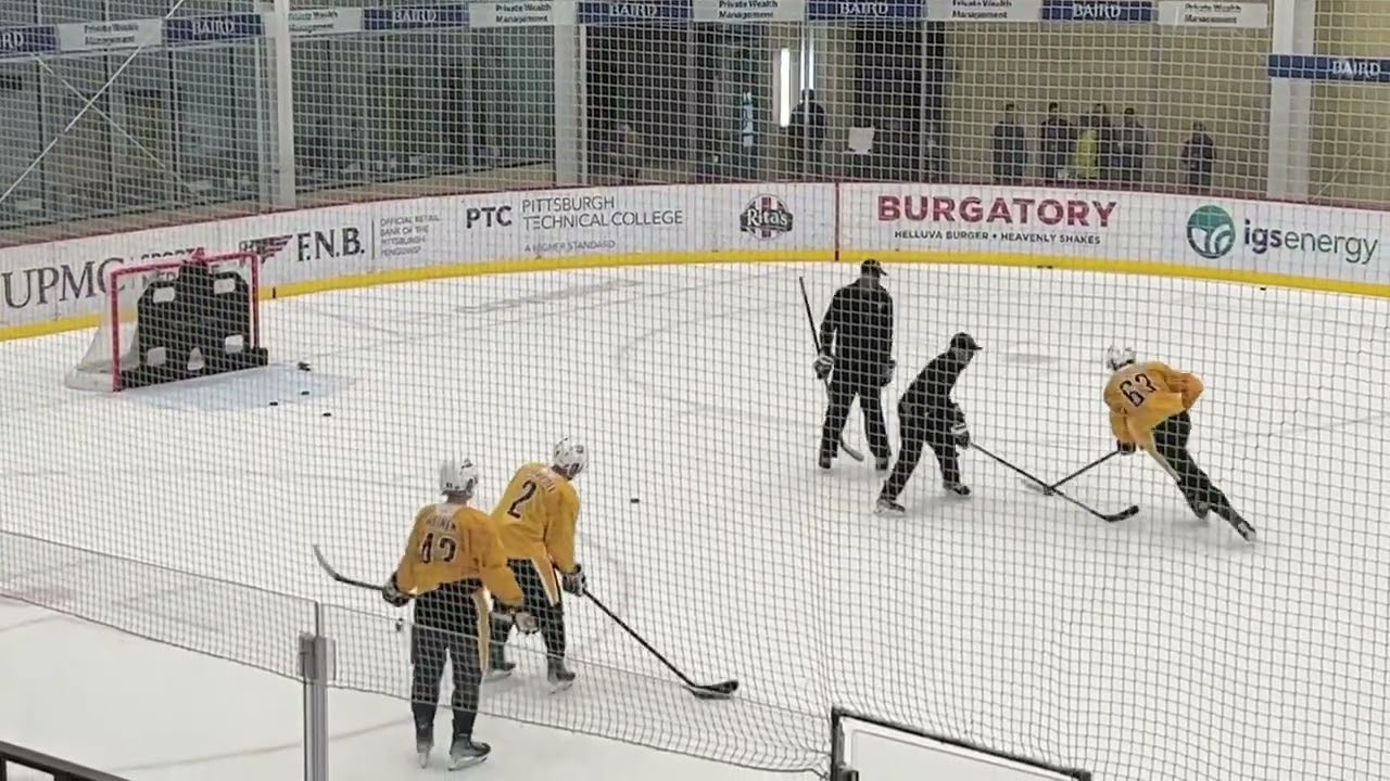 Pittsburgh Penguins skill practice - YouTube