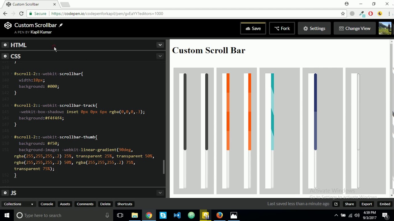 Custom Scrollbar Css Youtube 9649
