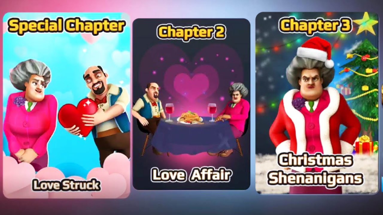 Scary Teacher 3D Valentine Chapter, Chapter 2, Chapter 3 Solutions - YouTube
