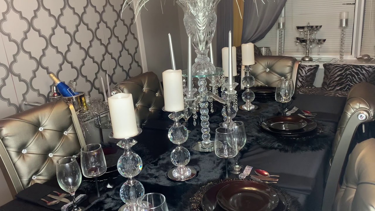 How to Decorate with Black Fur on a Dining Room Table - YouTube