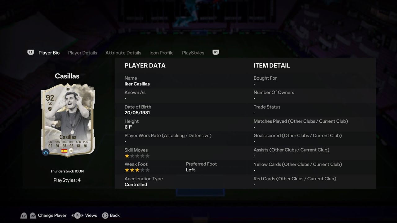 92 THUNDERSTRUCK ICON CASILLAS EA FC 24 PLAYER REVIEW ULTIMATETEAM ...