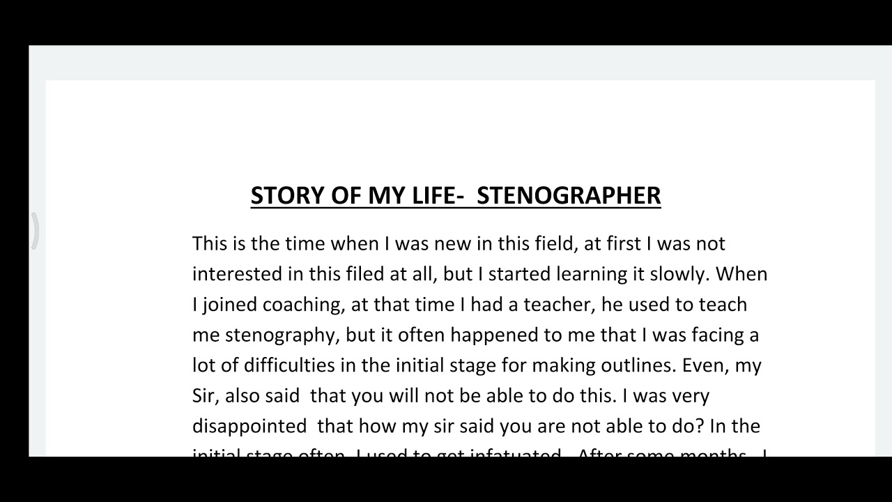 Stenographer Speed 110 WPM - YouTube