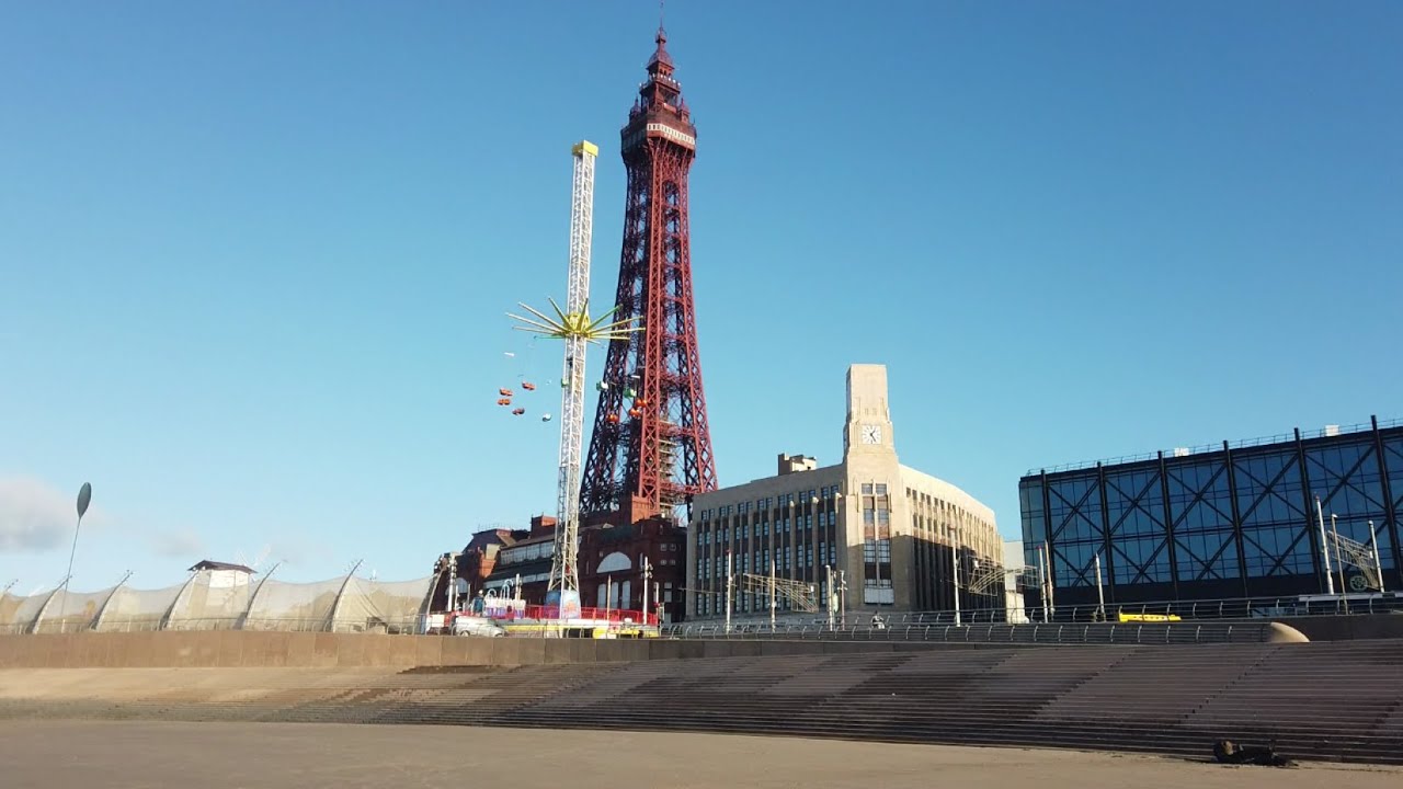 BLACKPOOL monday morning walkabout sunny blackpool. not seen much ...