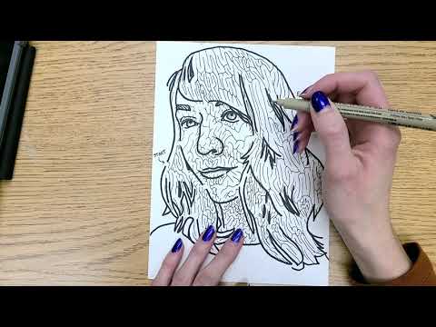 How to Draw a Maze...Portrait! - YouTube