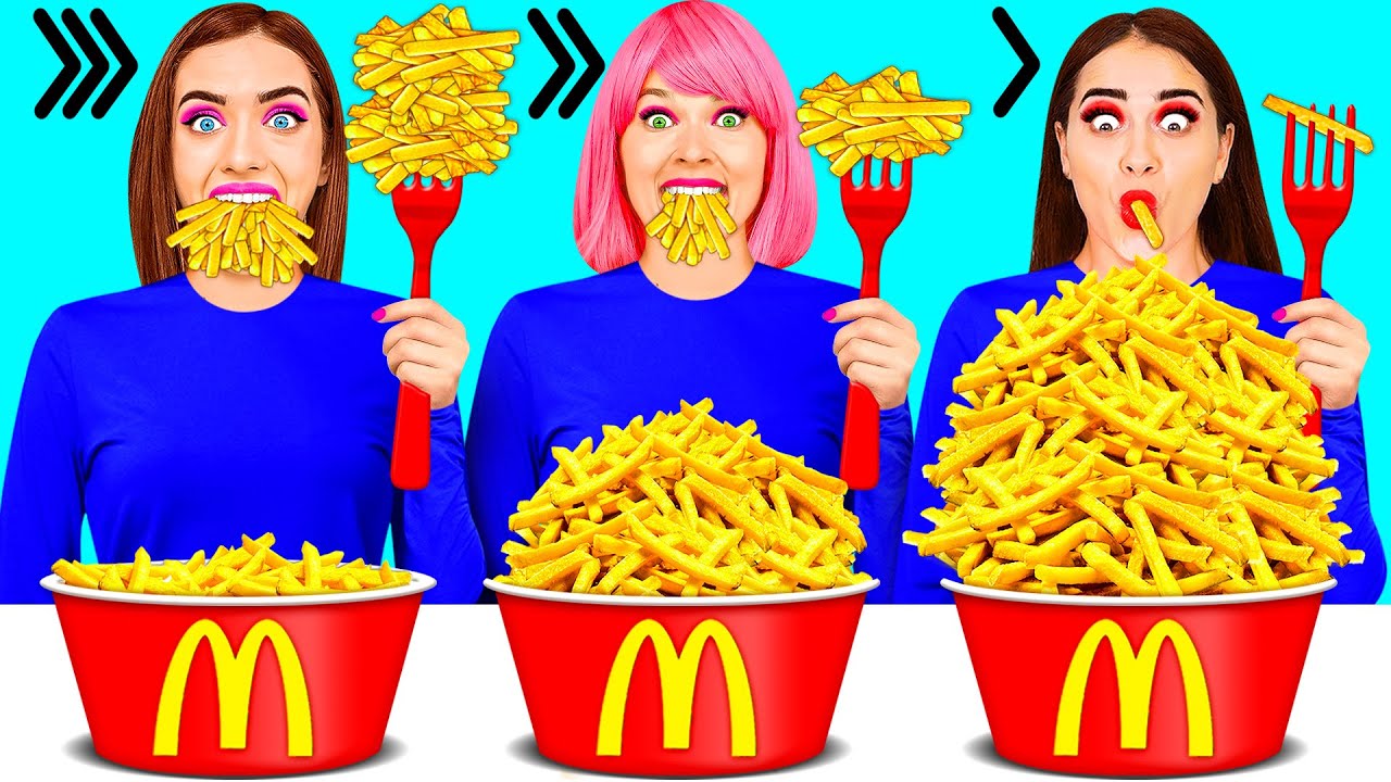 तेज मध्यम या धीमी खाद्य चुनौती | हंसी के क्षण Ideas 4 Fun Challenge ...