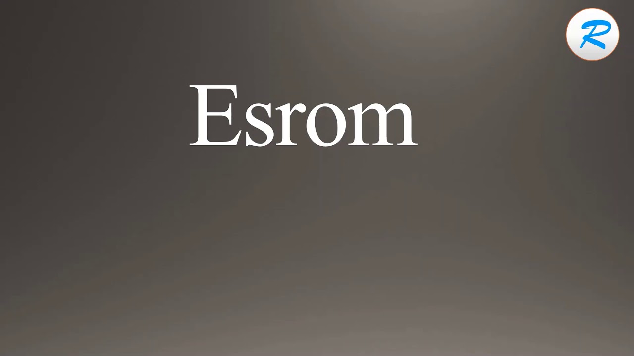How to pronounce Esrom - YouTube