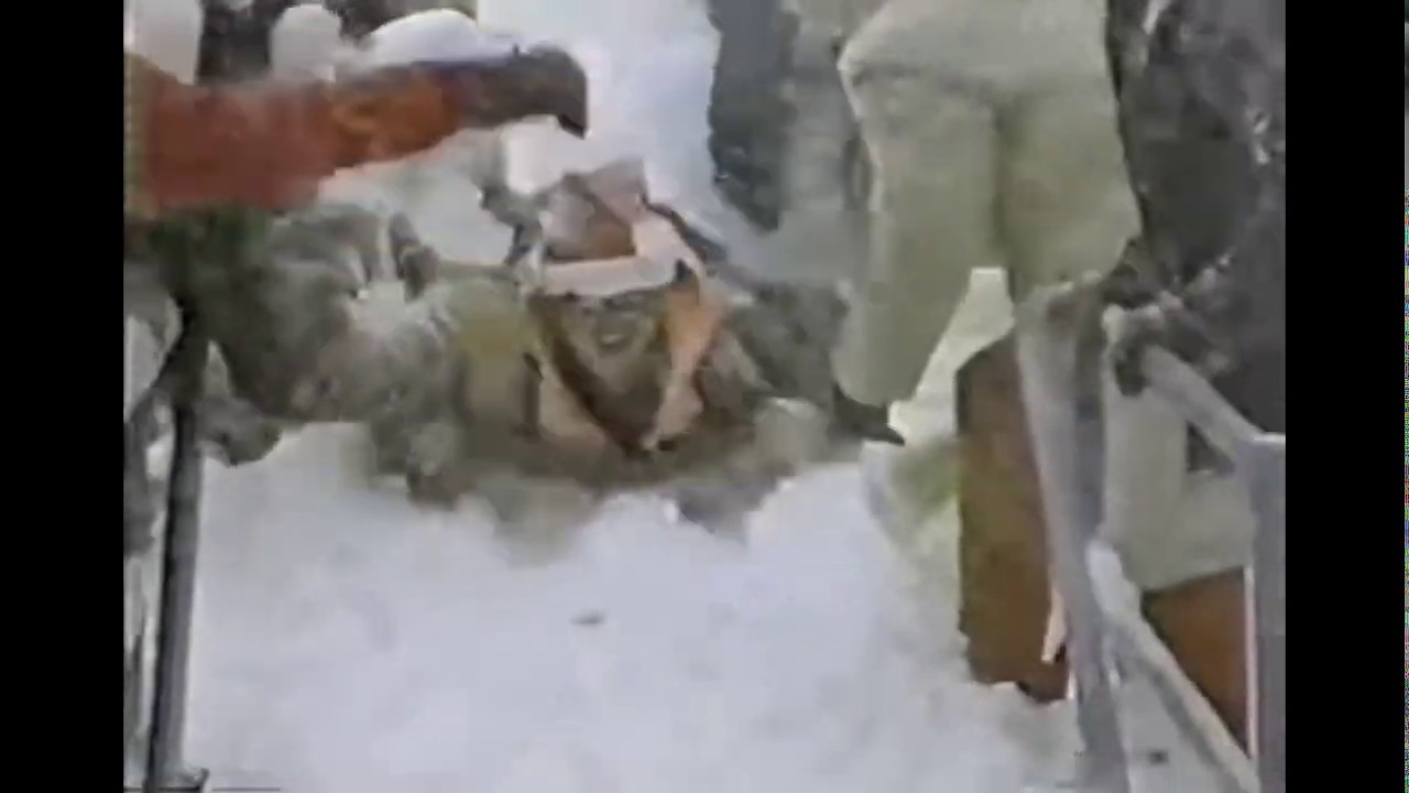 NFL Fan Sleds Down Stadium Staircase in Snow Storm - YouTube