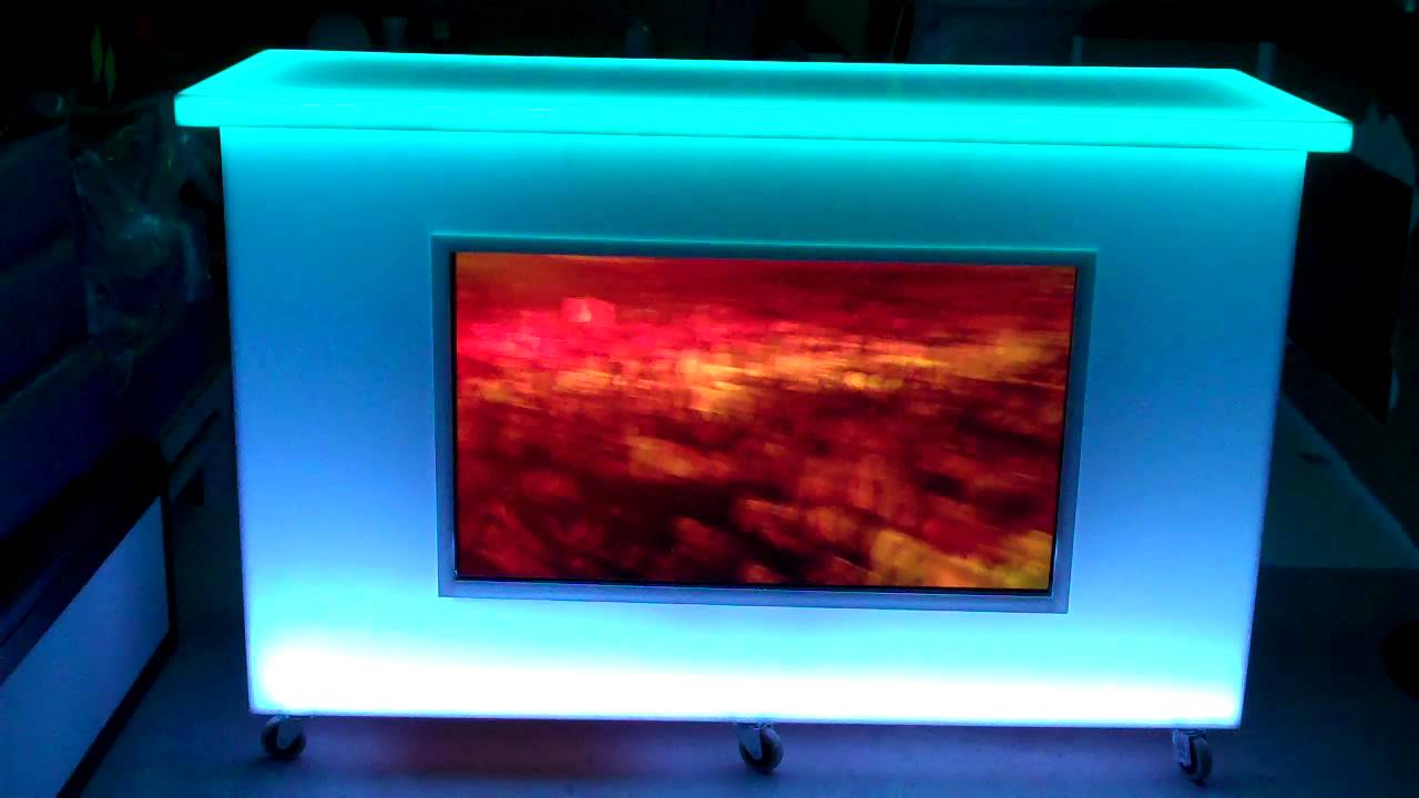 LED Lighted Portable Bar - Custom Mobile Event Bars with TV - YouTube
