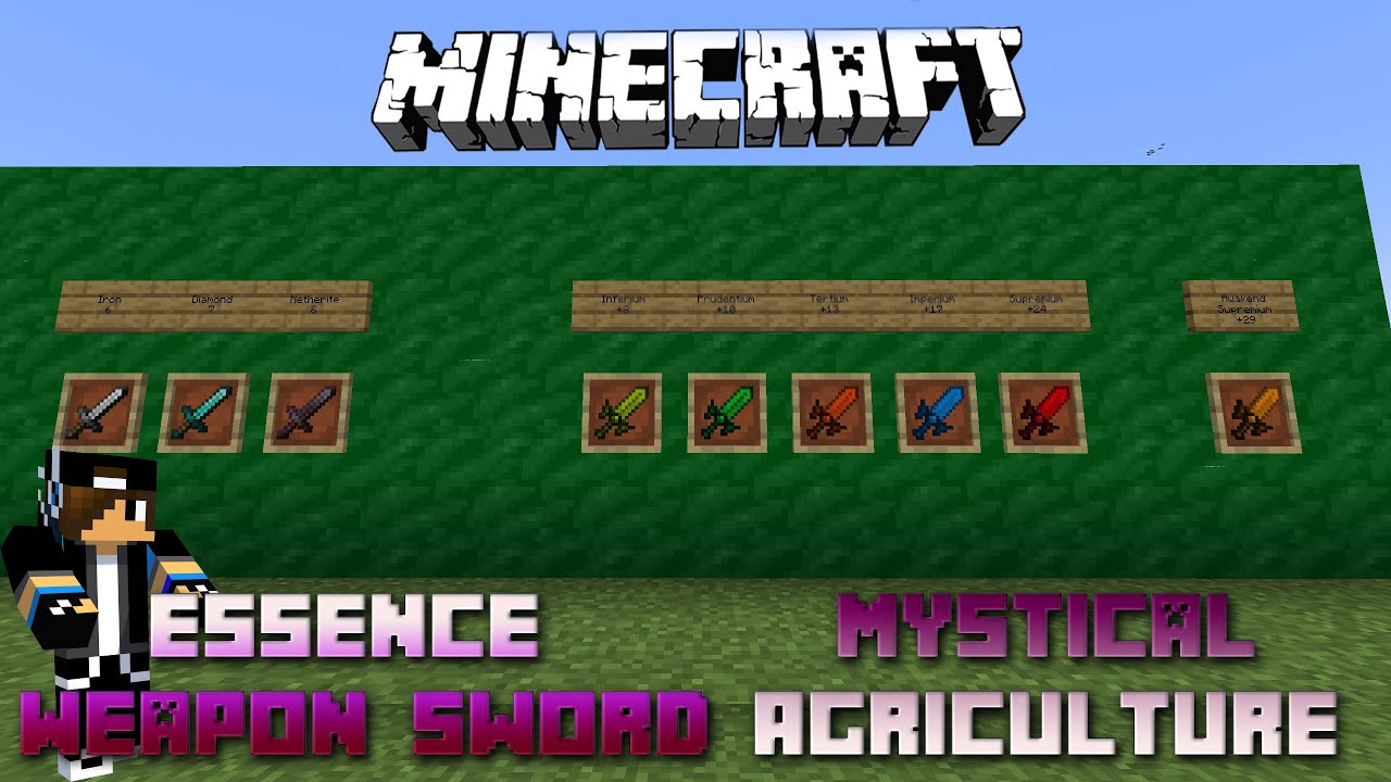 Essence Weapon Sword 🍎🪴🍋 Minecraft Mystical Agriculture Tutorial 🍎🪴🍋 ...