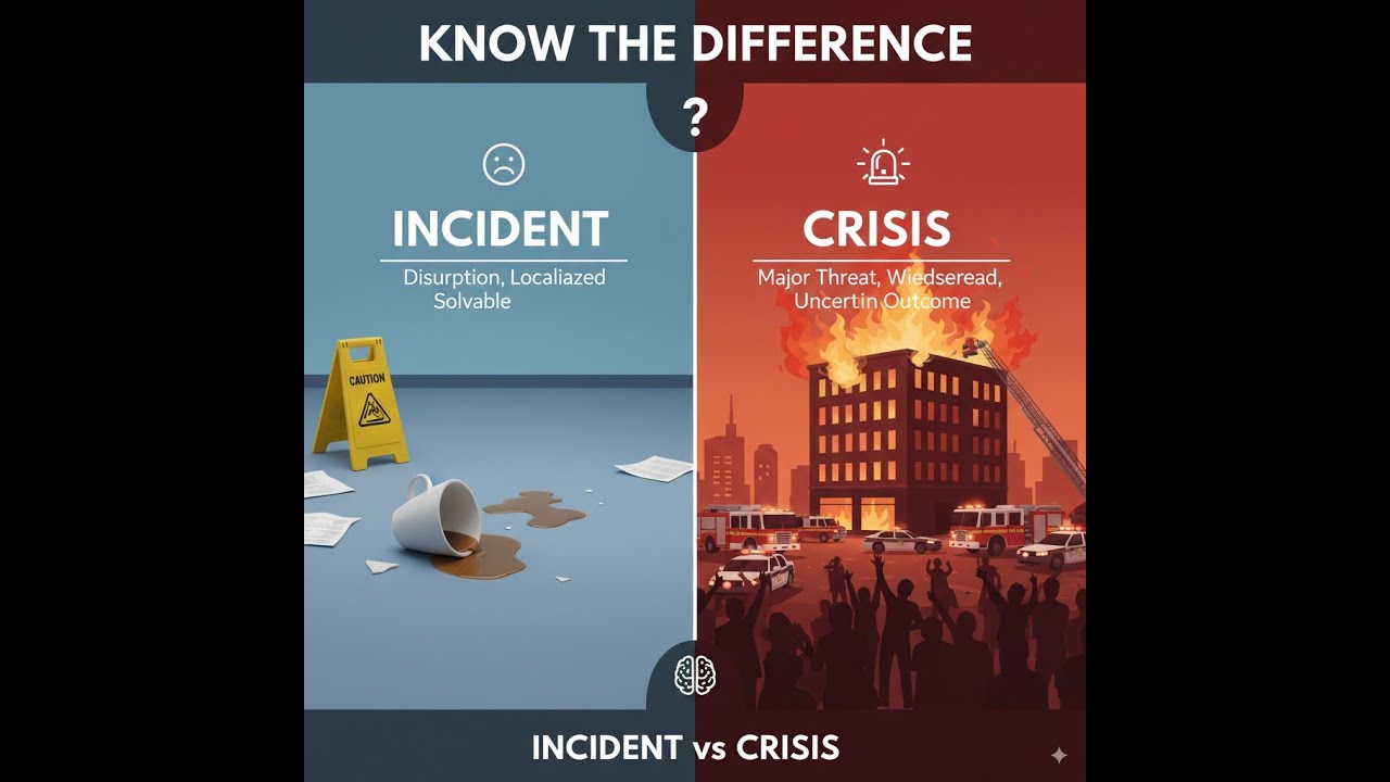 Incident vs Crisis - YouTube