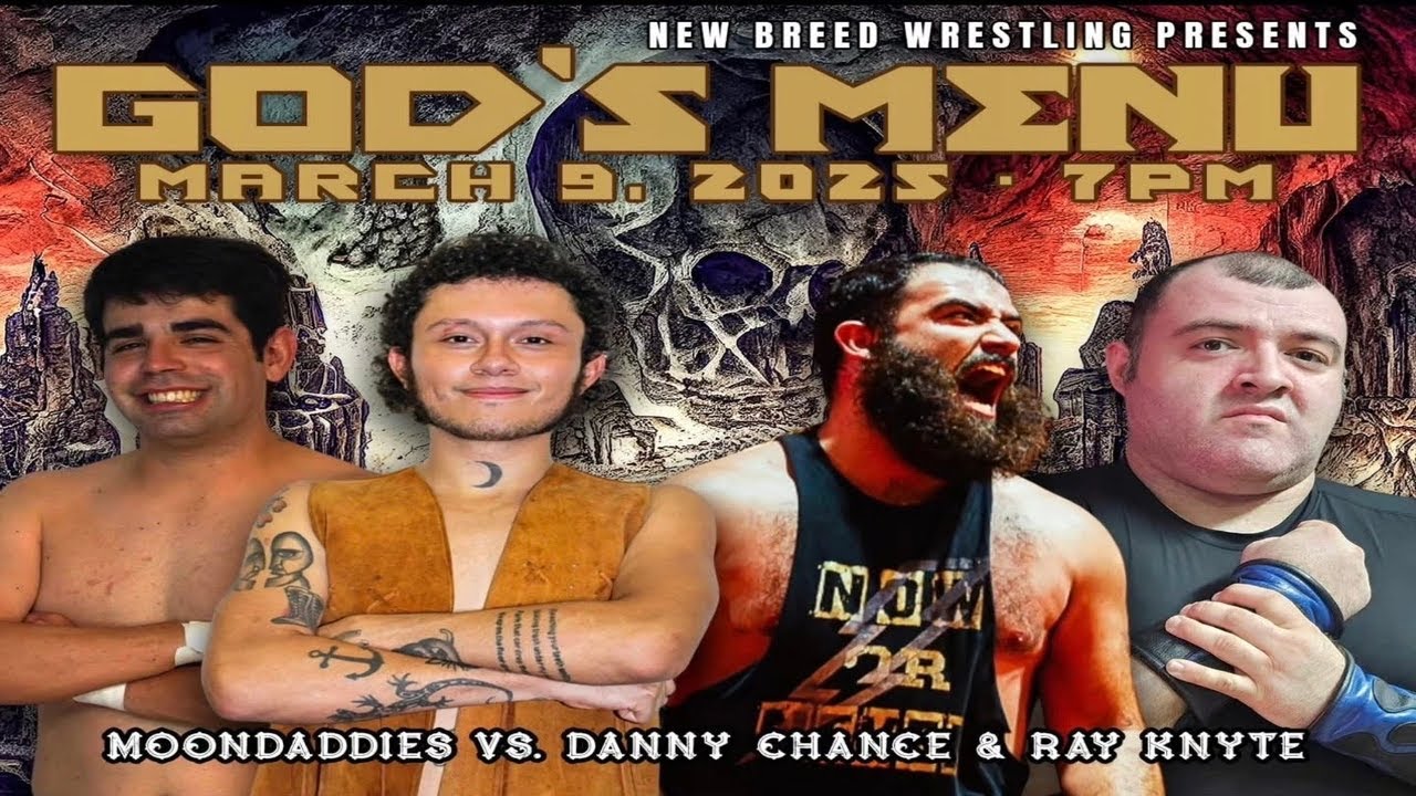 New Breed Wrestling (God's Menu) Danny Chance & Ray Knyte vs Mooncat Franco & Daniel Galvan (3-9 ...