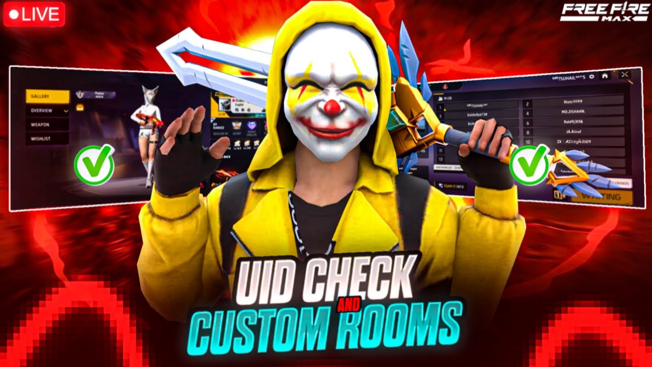🔴Free Fire Live Uid Check And Custom Room 👽 #freefirelive #shortfeed ...