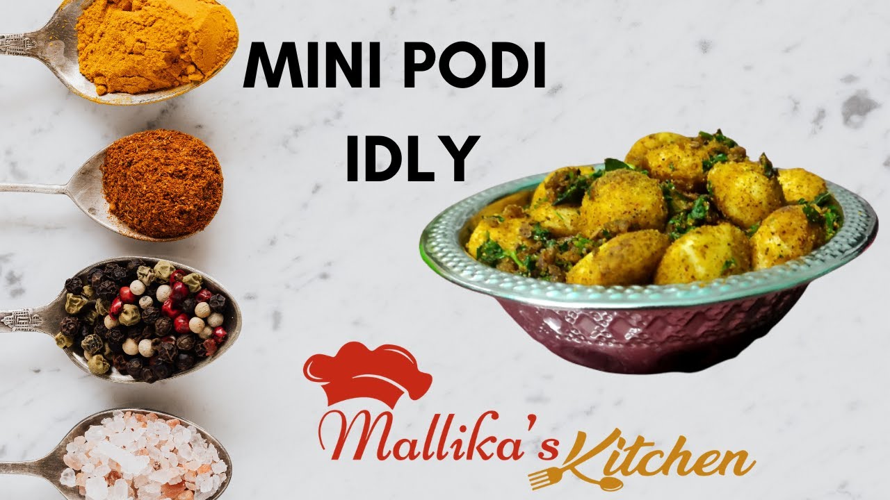 மினி பொடி இட்லி | Mini podi idly in tamil | how to make mini podi idly ...