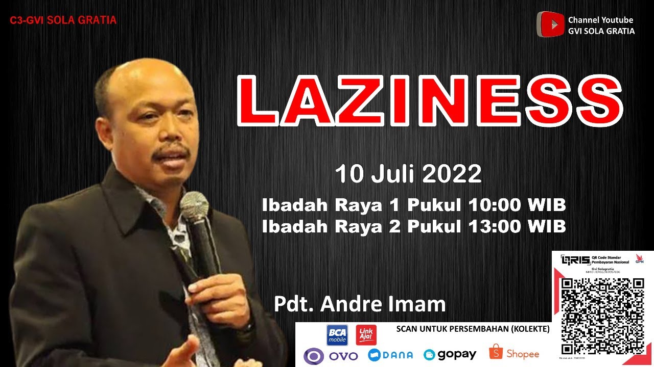 LAZINESS - Pdt. Andre Imam - YouTube