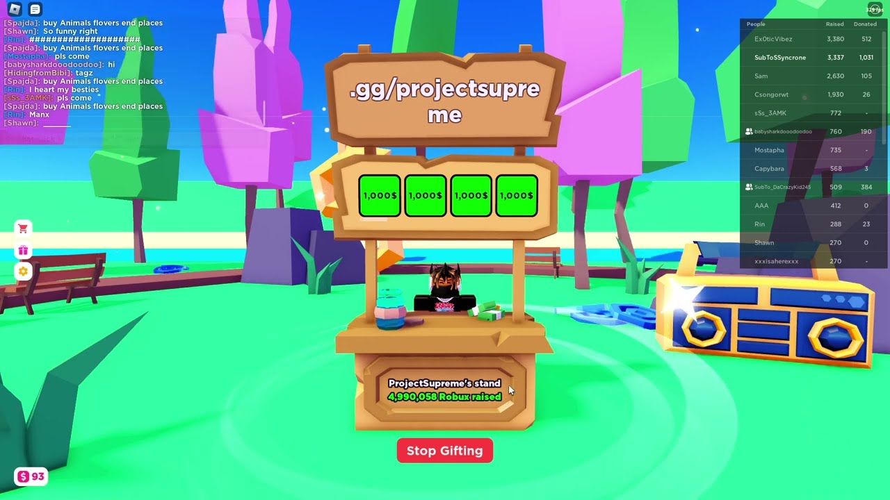 I Just gifted Project Supreme 1000 ROBUX again... - YouTube