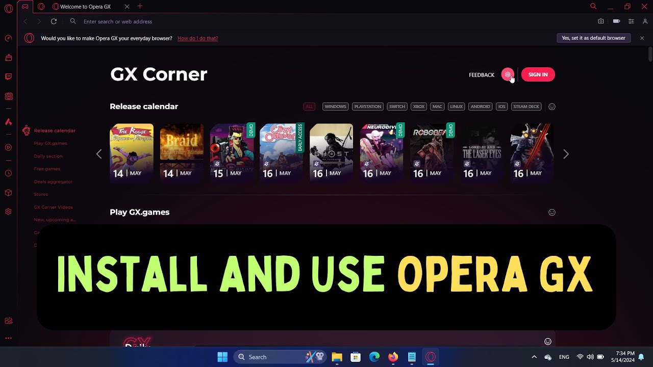 How to Install and Use Opera GX on Windows 11 - YouTube