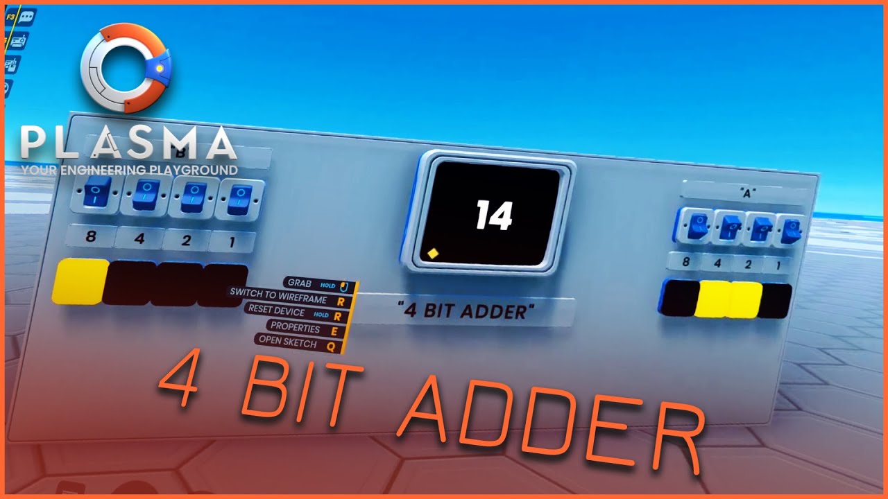 Tutorial 4 BIT ADDER in Plasma (Game) - YouTube