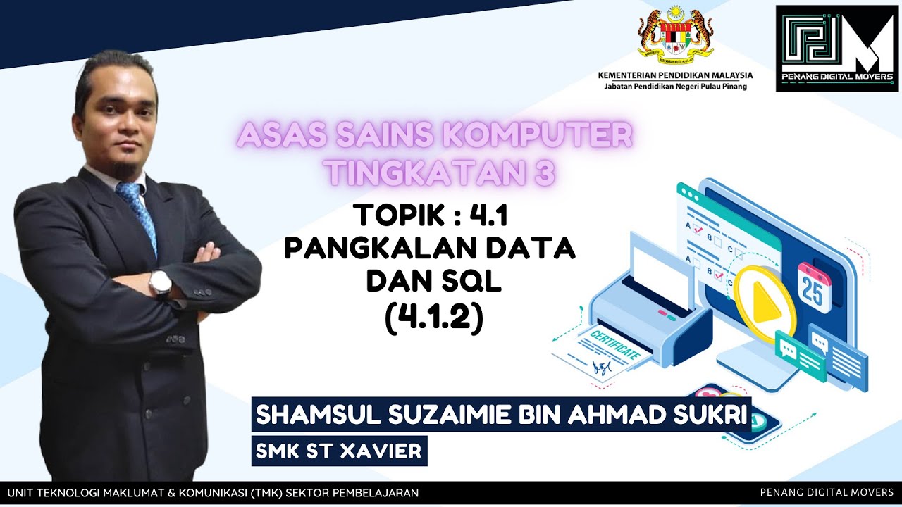 ASK TINGKATAN 3 | 4.1 PANGKALAN DATA DAN SQL | SUBTOPIK 4.1.2 - YouTube