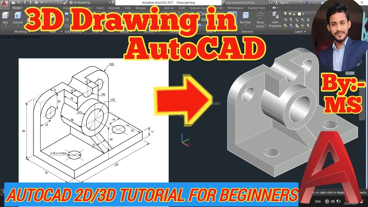 Autocad 3d video for beginners, 3d videos,#autocad #3dmodeling # ...