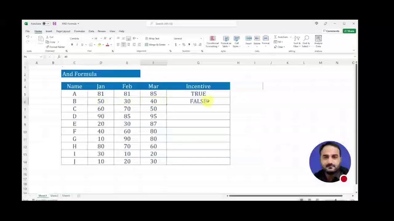 And Formula In Microsoft Excel - YouTube