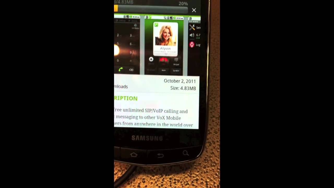 Samsung Android App, VoX Mobile - YouTube
