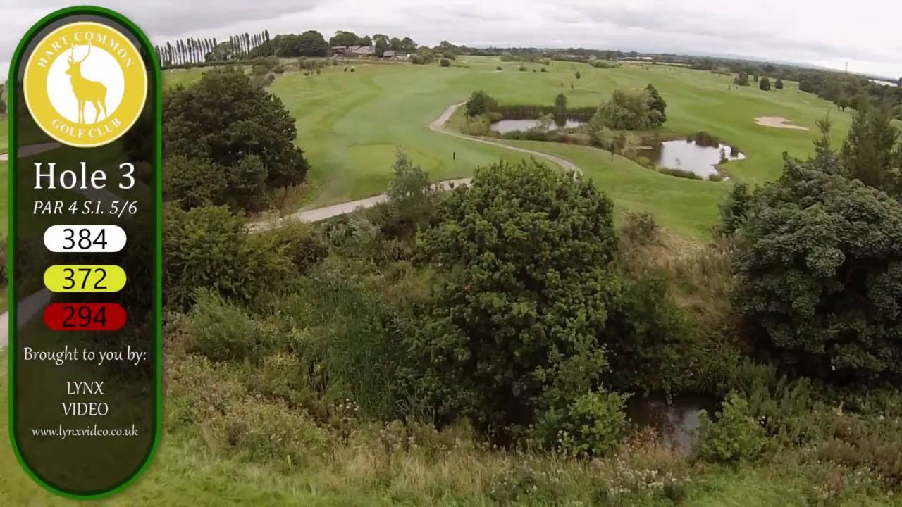 Hart Common Golf Club - Hole 3 Flyover - YouTube