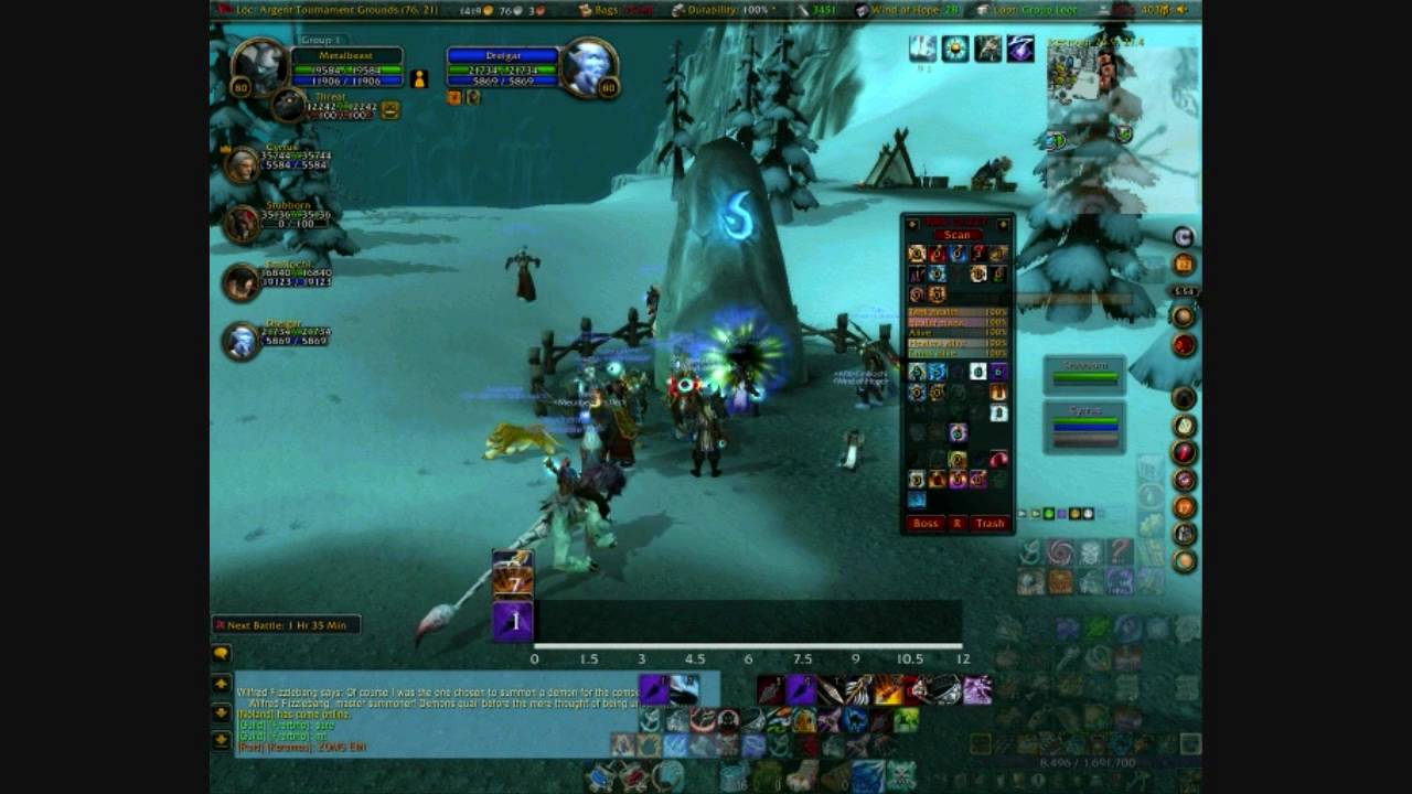 Example of using the raid buff status addon - YouTube