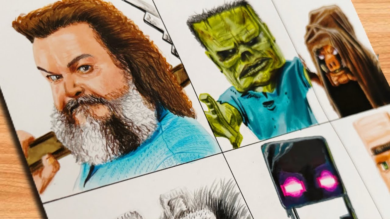 Dibujo de MINECRAFT La Película | Steve - Zombie - Malgosha - Dennis ...