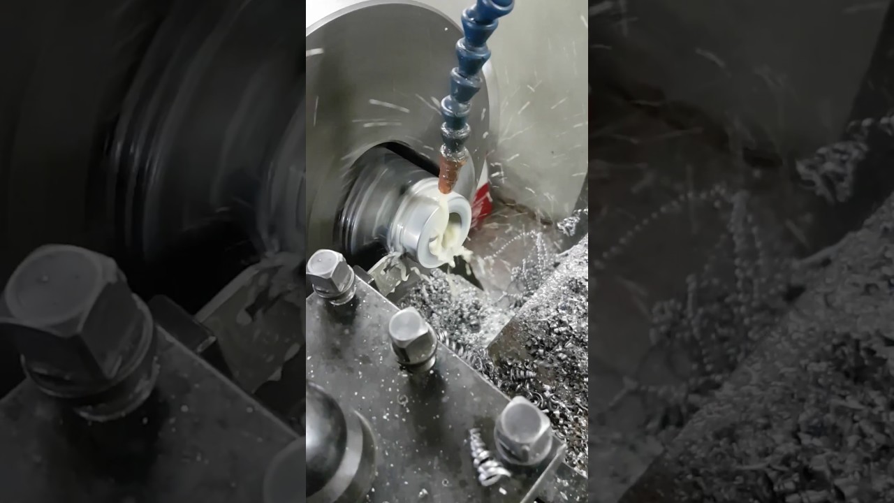 Steel turning - cutting - YouTube