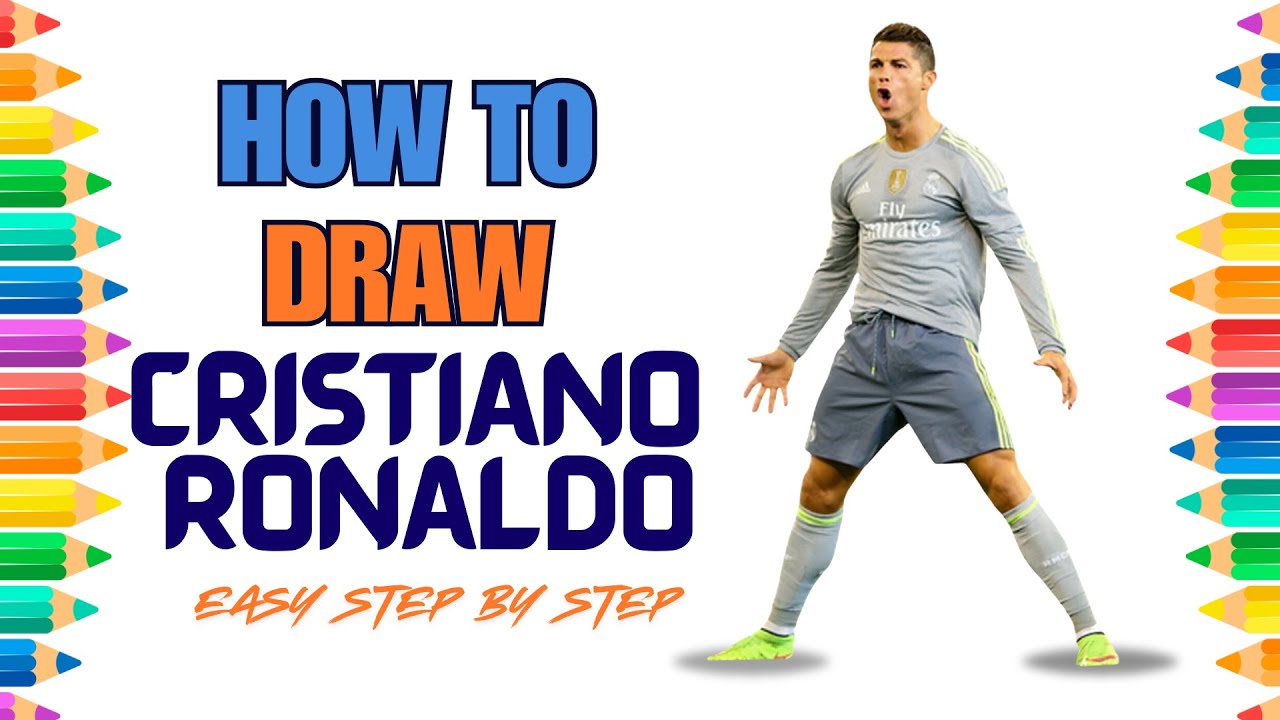 How to Draw a Cristiano Ronaldo Easy Step by Step for Kids | Draw ...