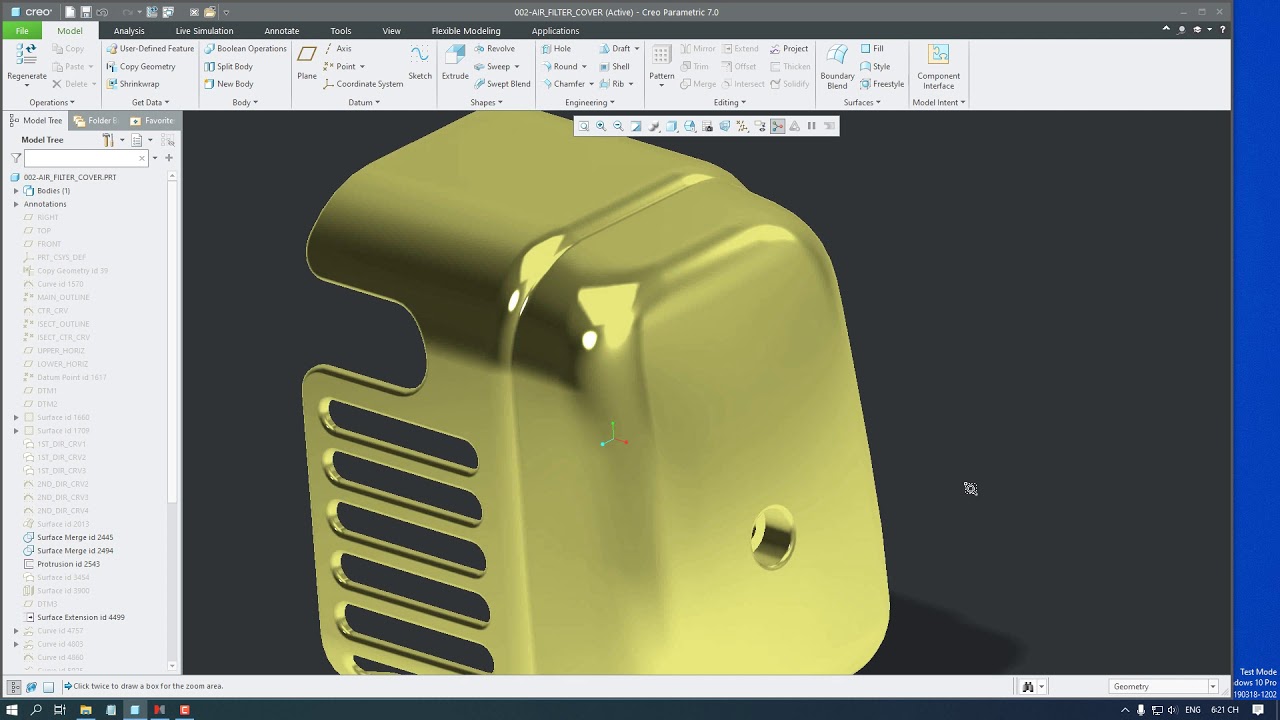 Tu Hoc Creo Parametric 7.0 - Bài 007 : Điểu khiển hiển thị va đối tượng ...